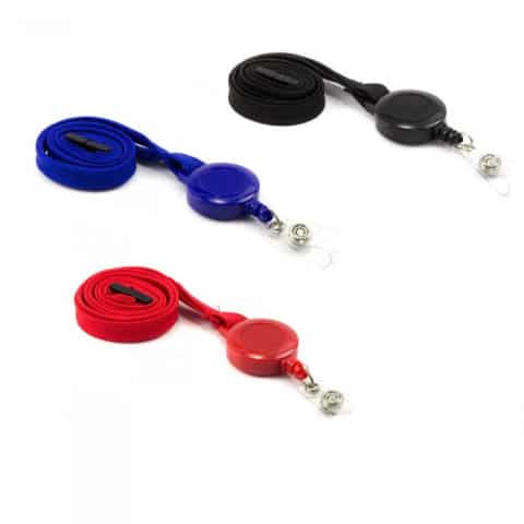 Retractable Lanyard (adjustable length) - Red Strawberry Solutions