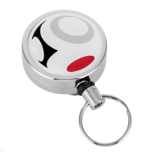 Custom Printed Chrome Plated Compact Heavy Duty Retractable Key Chain ...